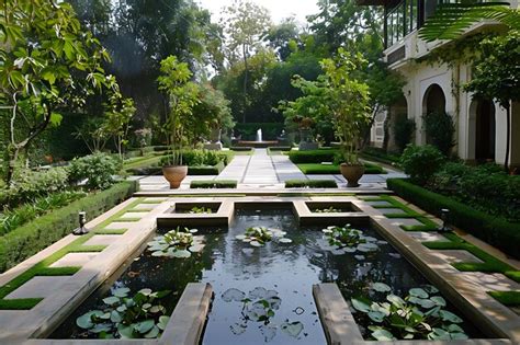 Lush Symmetrical Backyard Garden Designed On Chahar Bagh Principles Serene Persianinspired