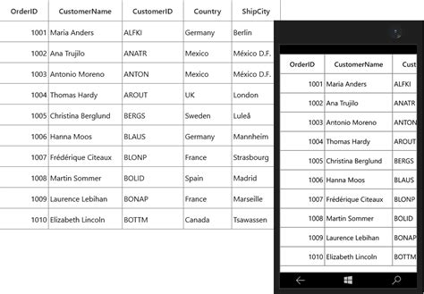 Getting Started With Uwp Datagrid Control Syncfusion®