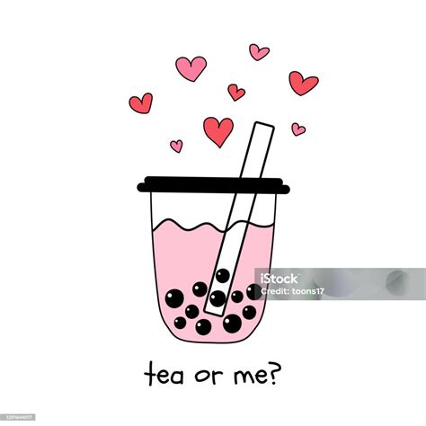 플라스틱 용기 벡터 카드에 귀여운 손으로 그린 거품 우유 얼음 차 귀여운에 대한 스톡 벡터 아트 및 기타 이미지 귀여운 기포 낙서 드로잉 Istock