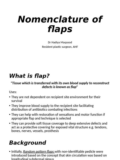 Presentation On Flap Classification Pdf