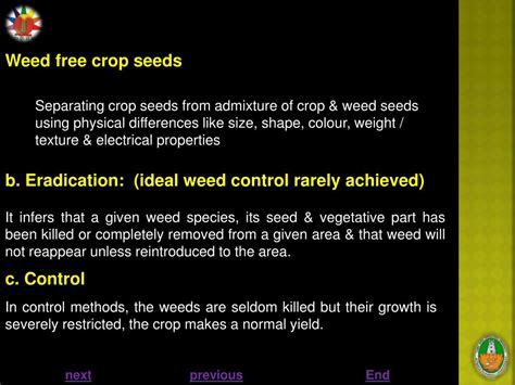 Ppt Weed Management Methods And Integrated Weed Management Powerpoint Presentation Id1146917
