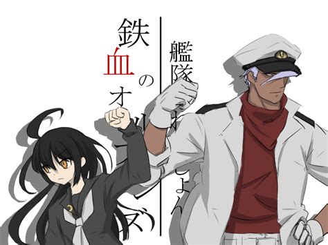 admiral mikazuki and orga itsuka kantai collection and 2 more drawn by tobizaru arkm08