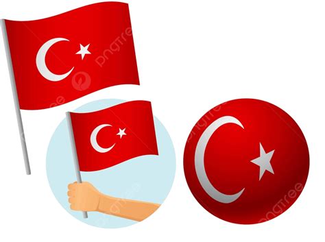 Turkey Flag Icon Set Vector Turkey Flag Sign Vector Vector Turkey Flag Sign Png And Vector