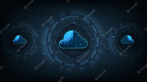 클라우드 컴퓨팅 기술 그림의 개념 프리미엄 벡터