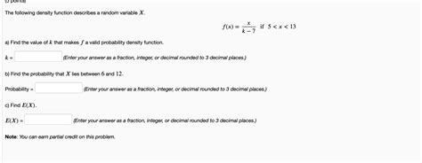 solved 5 points the following density function describes a