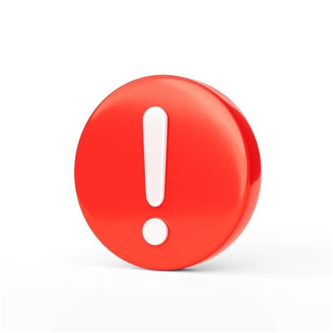 Premium Photo Red Caution Safety Urgent 3d Icon Attention Isolated On White Background Of