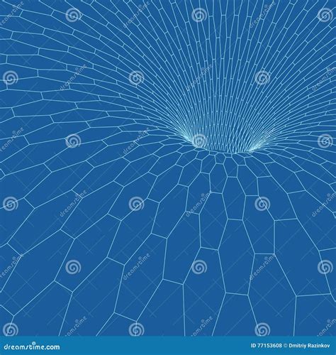 Wireframe Torus With Connected Lines And Dots Mesh Polygonal Element