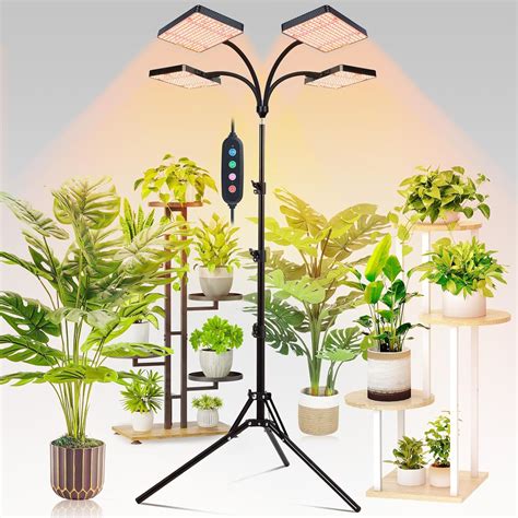 Fecida 100 Watt 4 Kopf Pflanzenlampe Mit Ständer Vollspektrum