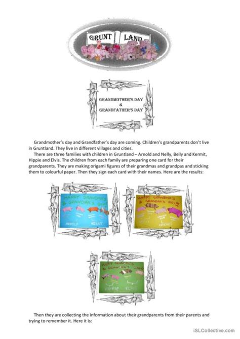 27 Grandmother English Esl Worksheets Pdf And Doc