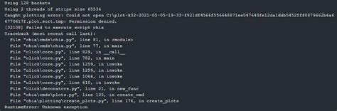 Bug Got This Error While Making A Plot · Issue 3805 · Chia Network