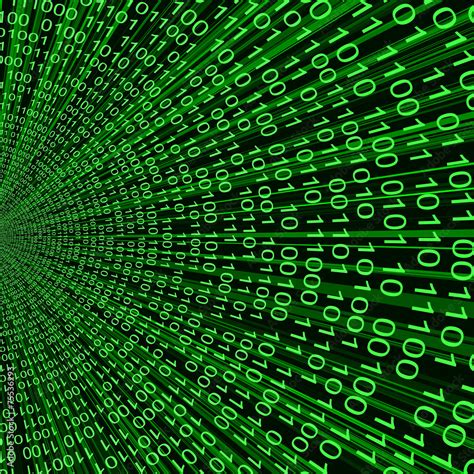 Abstract Green Binary Code 3d Vector Line Background Of Informat Stock Vektorgrafik Adobe Stock