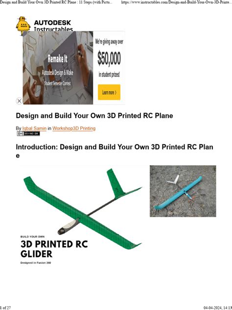 design and build your own 3d printed rc plane 11 steps with pictures