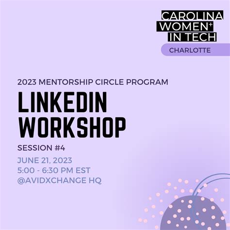 Cwit Mentorship 2023 Linkedin Workshop Carolina Women In Tech
