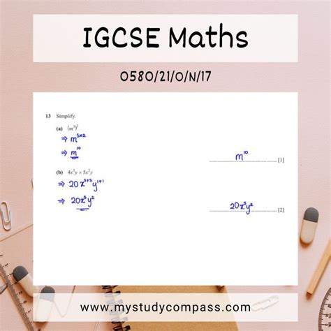 Cie Igcse Maths 0580 21 O N 17 Solved Past Paper Question 13