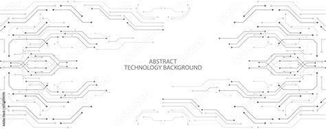 Grey White Abstract Technology Background Hi Tech Digital Connect Communication High