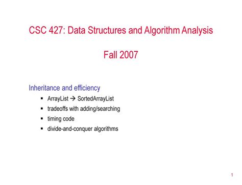 Csc 427 Data Structures And Algorithm Analysis Ppt Download