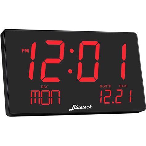 Buy Bluetech Oversized Led Digital Clock Extra Large Display Easy To Read 3 Inch Digits Sleek