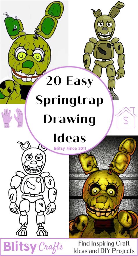 20 Easy Springtrap Drawing Ideas How To Draw Springtrap