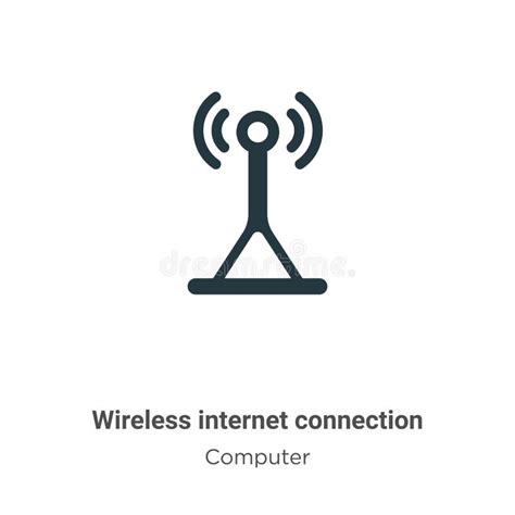 Wireless Internet Connection Vector Icon On White Background Flat Vector Wireless Internet