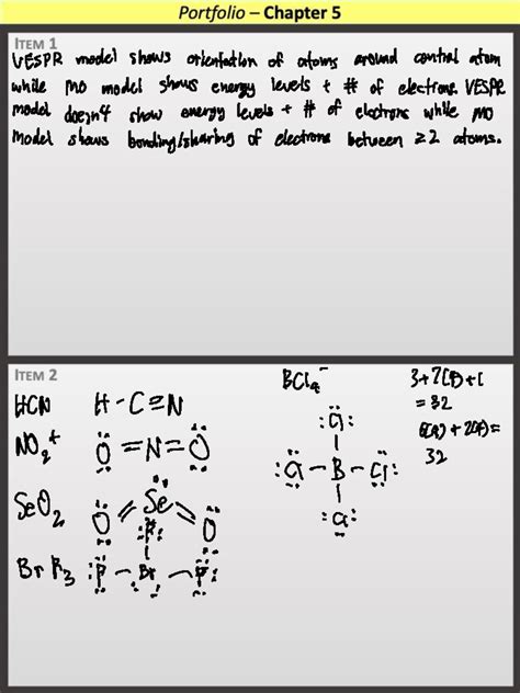 Ch 5 8 Portfolio Vespr Model Shows Orientation Of Atoms Around Central Atom Whileno Model