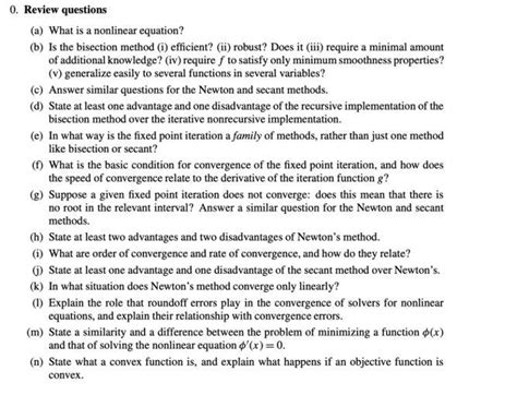Solved A What Is A Nonlinear Equation B Is The Chegg