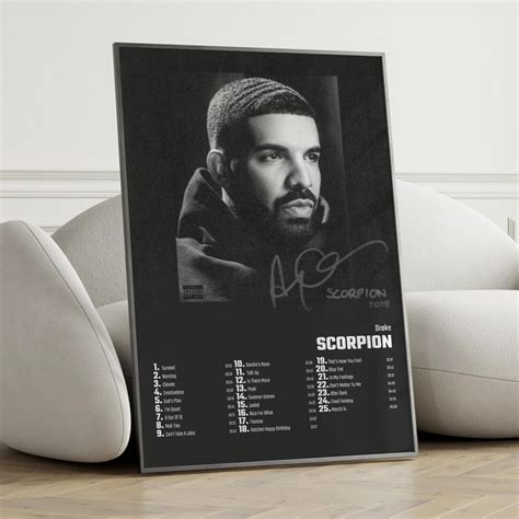 Drake Scorpion Album Cover Poster Wall Art Drake Scorpion Etsy