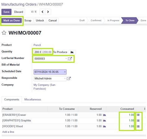 วิธีการผลิตสินค้าแบบมีส่วนประกอบใน Inventory และ Manufacturing ของ Odoo 15 เว็บบอร์ด Php เว็บ