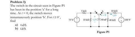 Solved Problem The Switch In The Circuit Seen In Figure Chegg Com