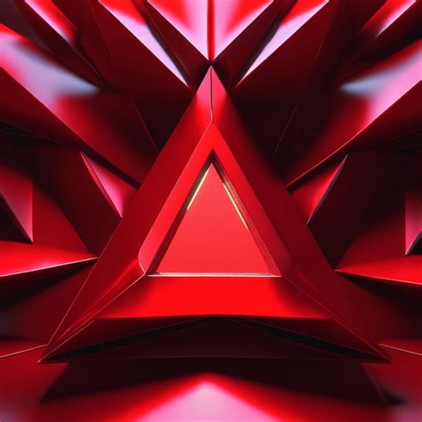 Premium Ai Image Red Triangle Shaped Abstract Background