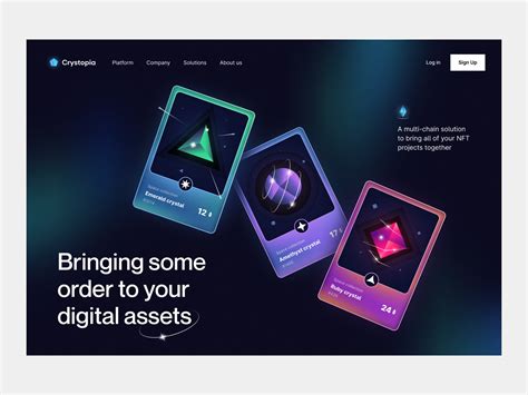 NFT Management Platform Hero Section Portfolio Web Design Card Ui Web Design