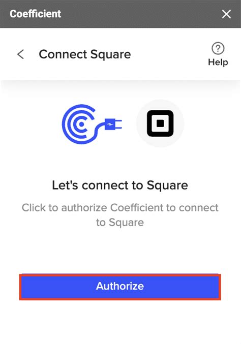 Connect Square To Microsoft Excel With Coefficient Tutorial
