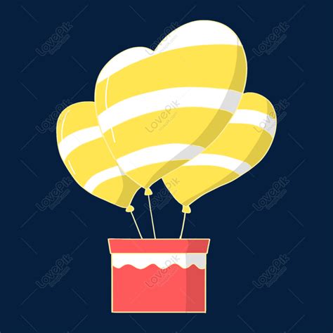 손으로 그린 복숭아 심장 풍선 선물 일러스트 Png 일러스트 무료 다운로드 Lovepik