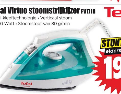 Tefal virtuo stoomstrijkijzer fv1710 aanbieding bij Dirk