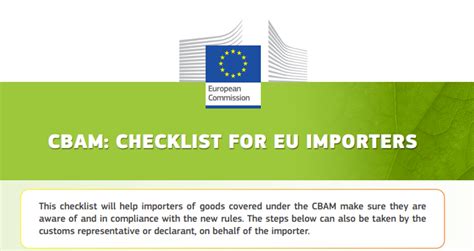 Cbam Factsheets Per Product Group Importers Checklist