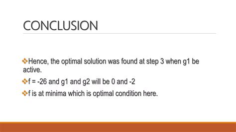 Quadratic Programming Kkt Conditions With Inequality Constraints Pptx