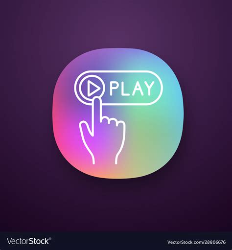 Play Button Click App Icon Royalty Free Vector Image