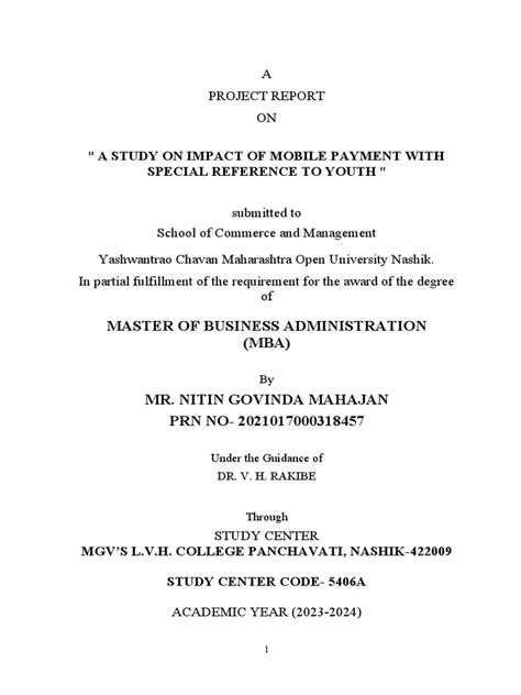 Nitin Mahajan Project Pdf Sampling Statistics Survey Methodology