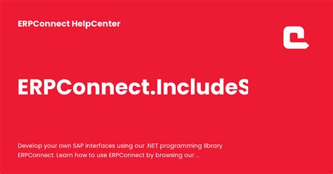 Erpconnectincludestructure Erpconnect Helpcenter