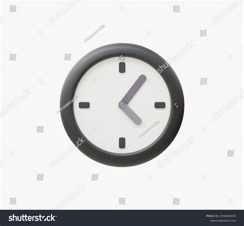 3d Realistic Clock Icon Vector Illustration Stock Vector Royalty Free 2196263419 Shutterstock