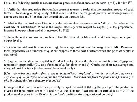 solved for all the following questions assume that the