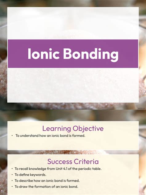 Ionic Bonding Presentation Pdf Ion Chemical Bond