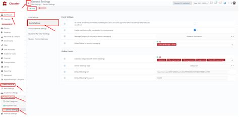 General CRM Settings Classter Knowledge Base