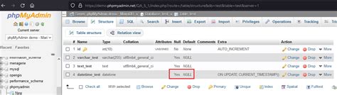 Default Null Is Ignored For Datetime Type · Issue 16975 · Phpmyadmin