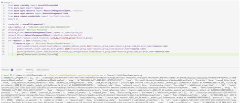 Return Information On Azure Loadbalancer With Azure Python Sdk Stack