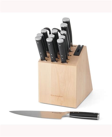 Kitchenaid Hdl Plastic 14 Pc Triple Rivet Knife Block Set With Built