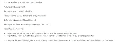 Solved You Are Required To Write 2 Functions For This Lab
