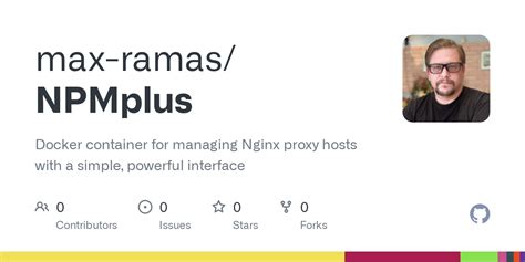 Github Max Ramasnpmplus Docker Container For Managing Nginx Proxy