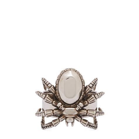 Alexander Mcqueen Skull Spider Ring In Metallic For Men Lyst