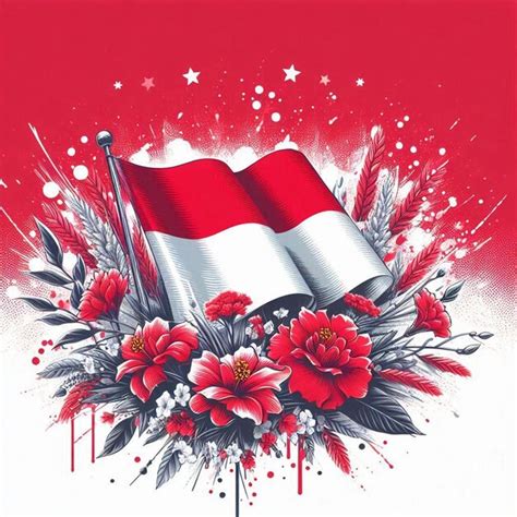 A Book With A Red And White Flag On The Top Of It Premium Ai Generated Image