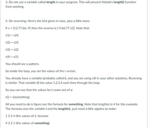 Solved I Need Help Writing A Matlab Script Without Using Any